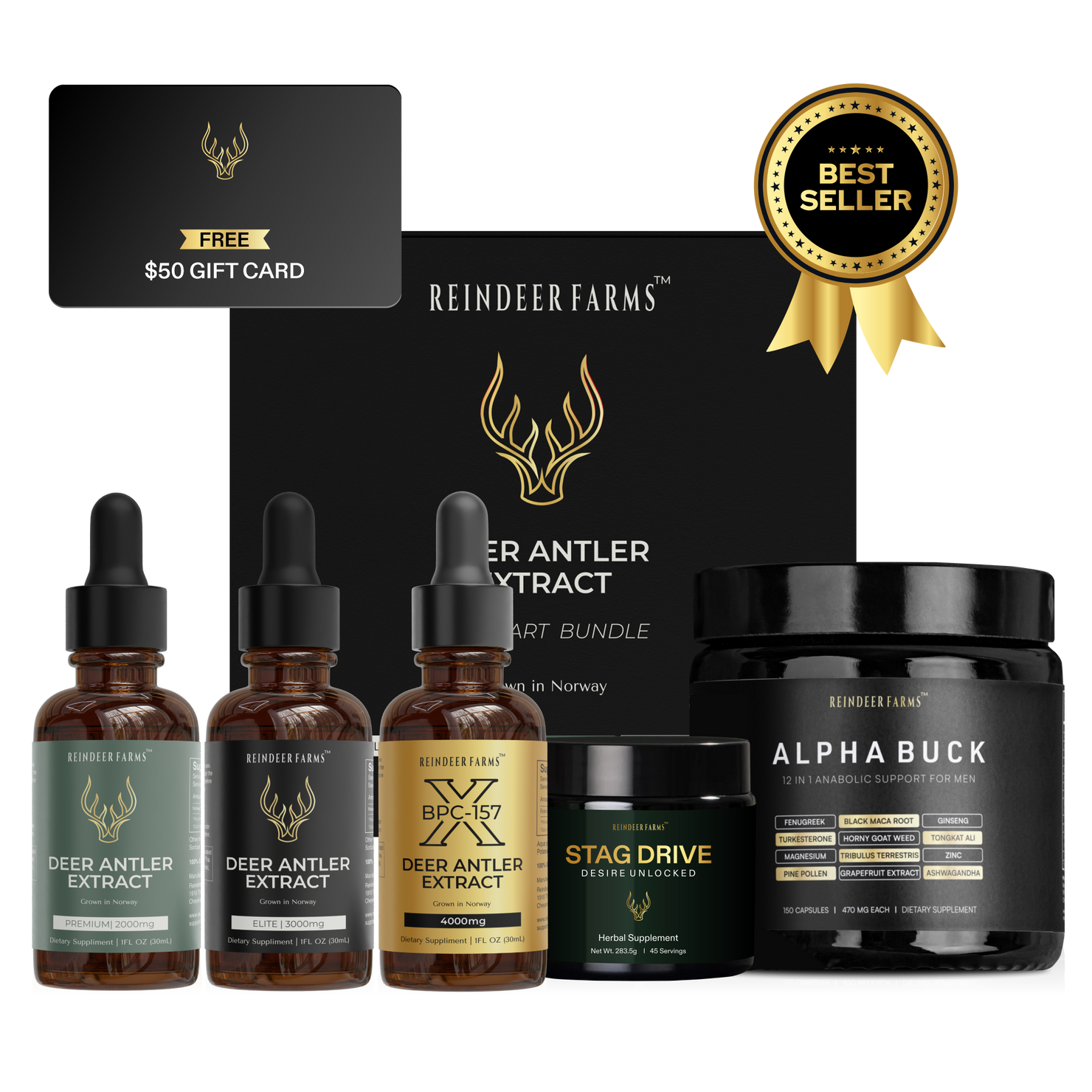 Purest Deer Antler Velvet Extract & Alpha Male Enhancement